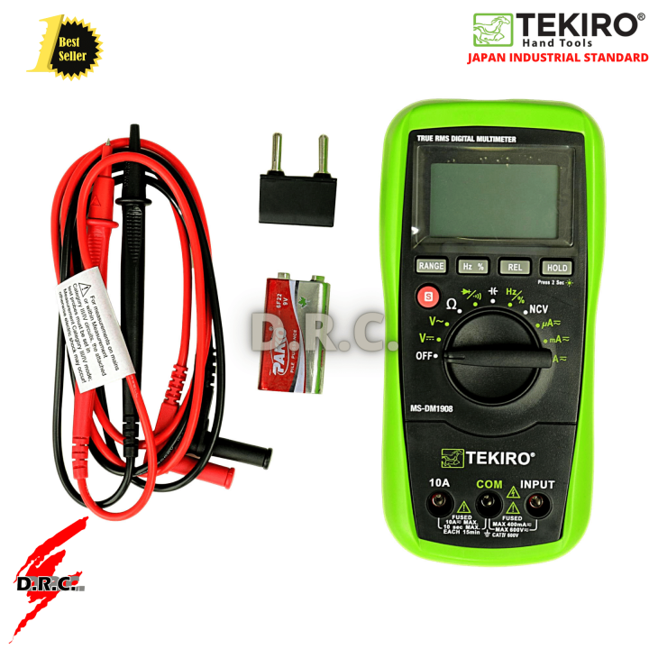 DIGITAL MULTIMETER TRUE RMS / MULTITESTER DIGITAL TEKIRO MS-DM1908 ...