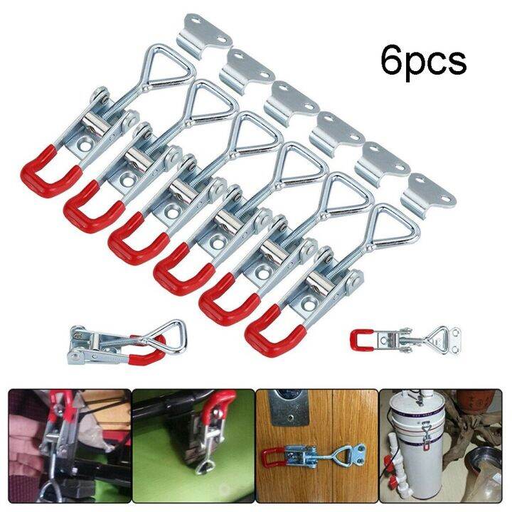 Toolstar 6Pcs GH-4001 Adjustable Toggle Clamp Steel Hasp Catch Clip ...