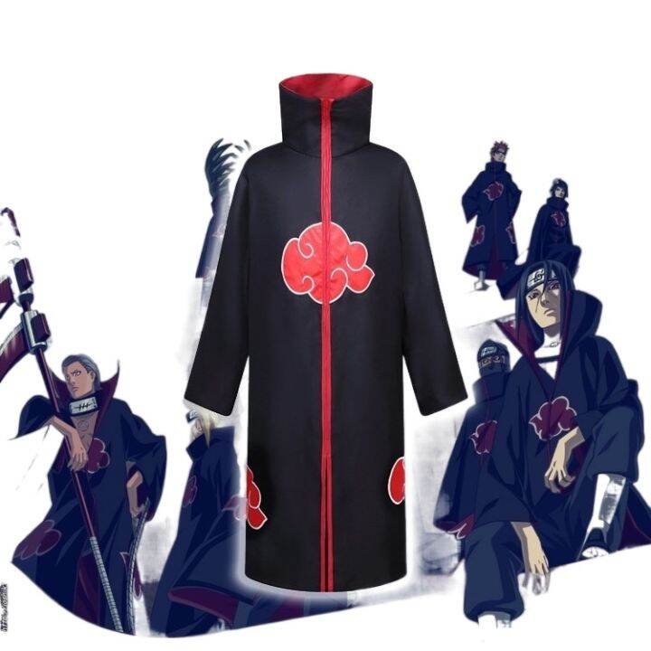 Naruto Costume Akatsuki Cloak Cosplay Sasuke Uchiha Cape Cosplay Itachi ...