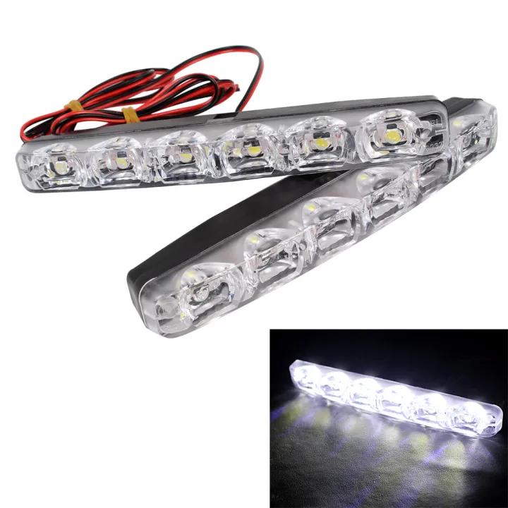 Universal Super Bright Car Daytime Running Lights DC 12V 6 LEDs Auto ...
