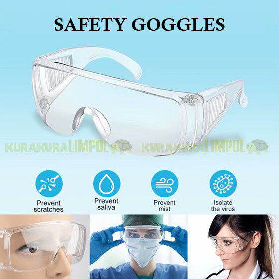 Kacamata Pelindung Safety Goggles Eye Protective Glasses Bening Lab ...