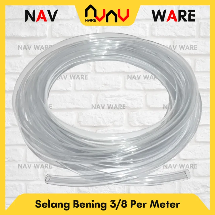 Selang Air 3/8" Bening Tebal Transparant Per Meter Waterpass Meteran ...