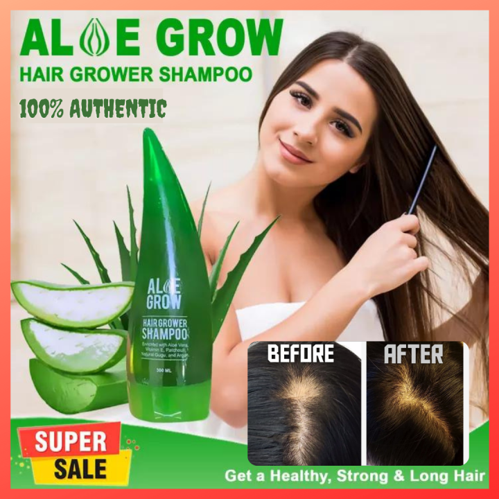 (100% AUTHENTIC) ALOE GROW HAIR GROWER SHAMPOO (300ML) Best Hair Growth ...