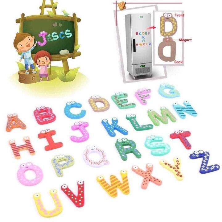 Wood Magnetic Alphabet Letters And Numbers For Kids | Lazada PH