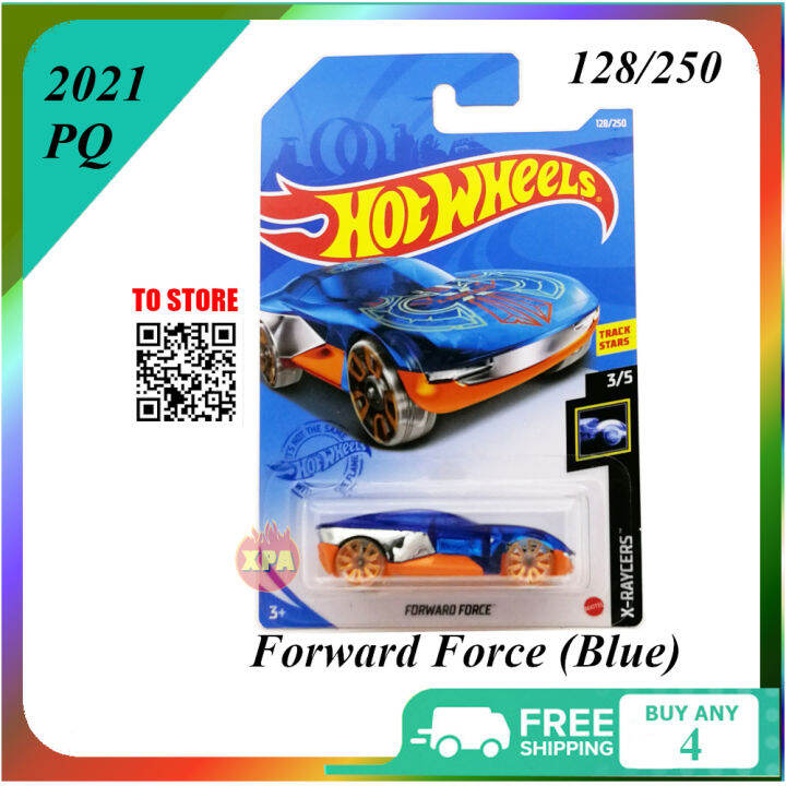 TRACK STARS Hot Wheels Racing Car Forward Force ( Blue ) 2021 HW X ...