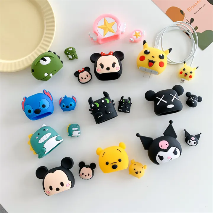Cute Cartoon Cable Protector Cable Holder Phone Cord Protector for ...