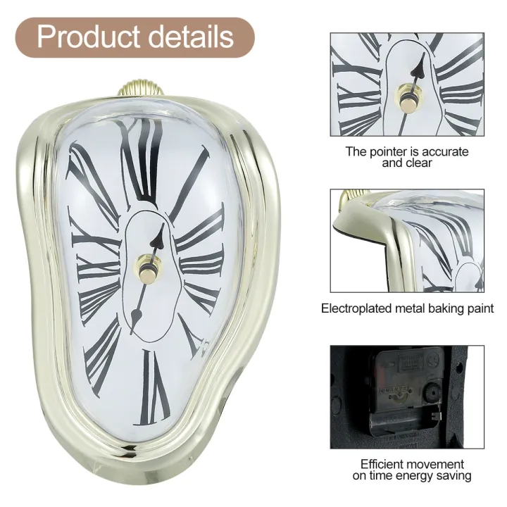 【CW】 Melting Distorted Wall Clocks Surrealist Salvador Dali Decoration ...