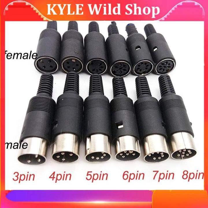 KYLE Wild Shop DIN 3pin 4pin 5pin 6pin 7pin 8 Pin Male Female Plug ...