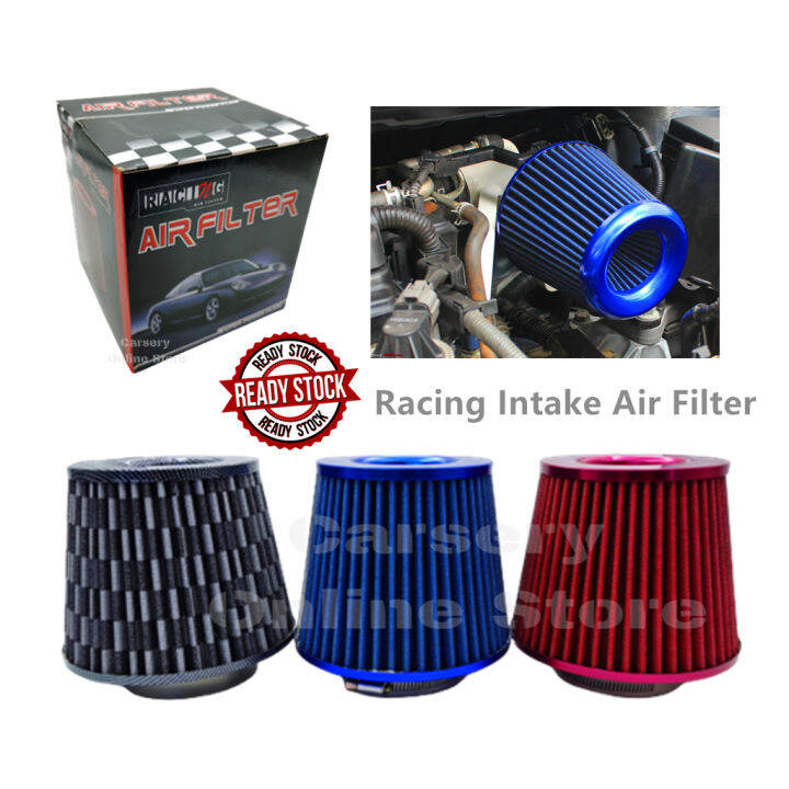 Racing Car Air Filter ( Carbon ) Universal Racing Intake Air Filter ...