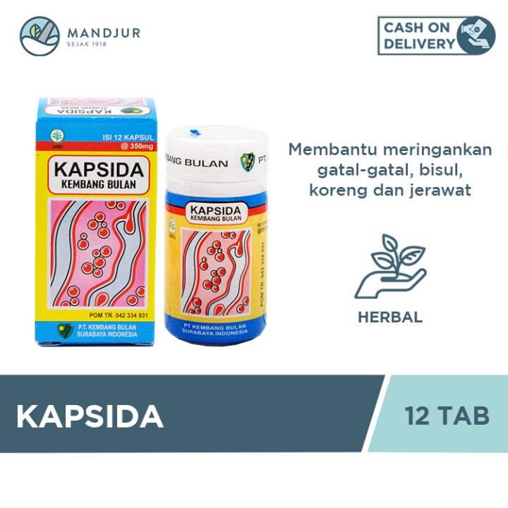 Kapsida Kembang Bulan 12 Kapsul - Obat Gatal, Bisul, Jerawat, dan Darah ...