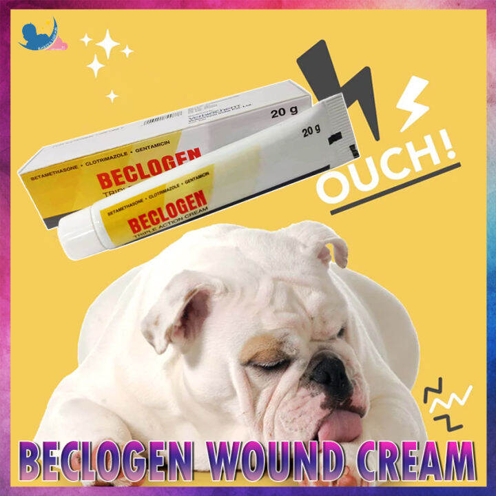 Beclogen Wound Cream Antibacterial Pet Triple Action Cream 20g | Lazada PH