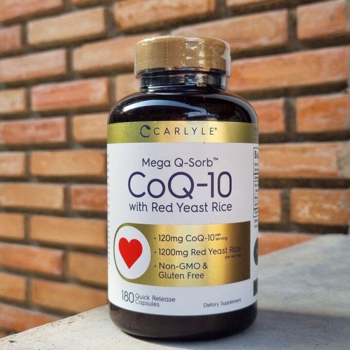 Carlyle CoQ10 Mega Q-Sorb™ with Red Yeast Rice 180 Capsule | Lazada.co.th