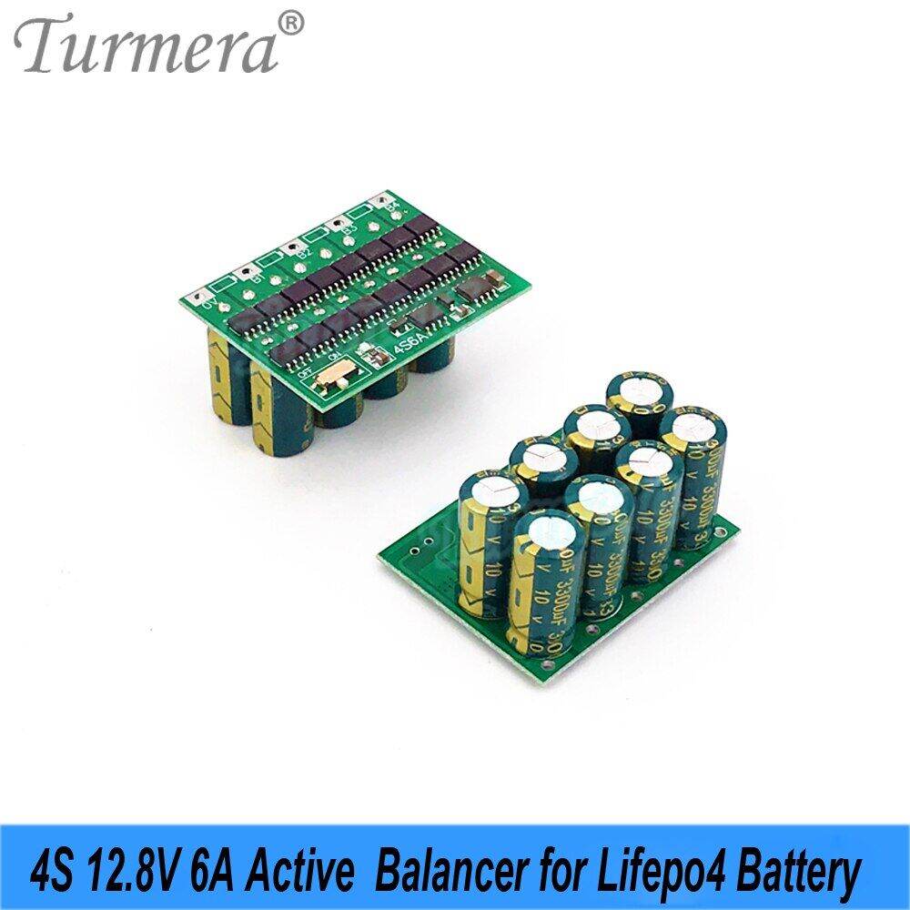 Turmera 12.8V 4S 200A BMS Protection Board with 1.2A 3A 6A Active ...