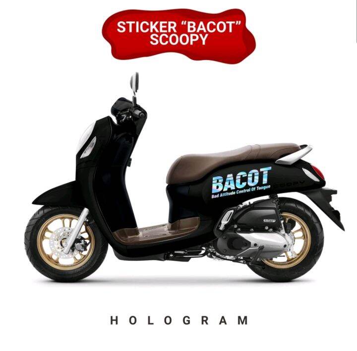 Stiker Motor Stiker Variasi Stiker Keren Stiker Tulisan BACOT | Lazada ...