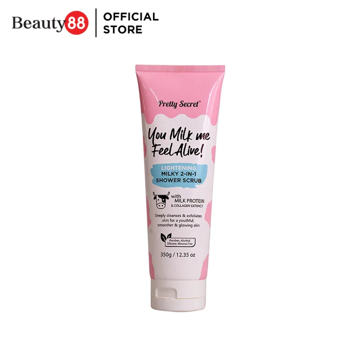 Pretty Secret Milk Lightening 2in1 Shower Scrub 350g | Lazada PH