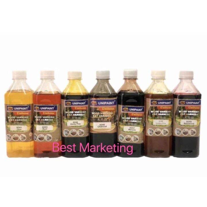 UNIPAINT Wood Finish Varnish Wood Shellac / Syelek Kayu 400ml | Lazada