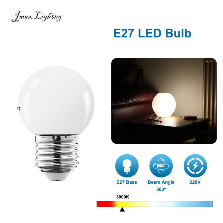 Jmax E27 LED BULB 1W 3W 5W 7W G45 PC Milky Plastic LED Edison Filament Bulb 220V Warm White ...