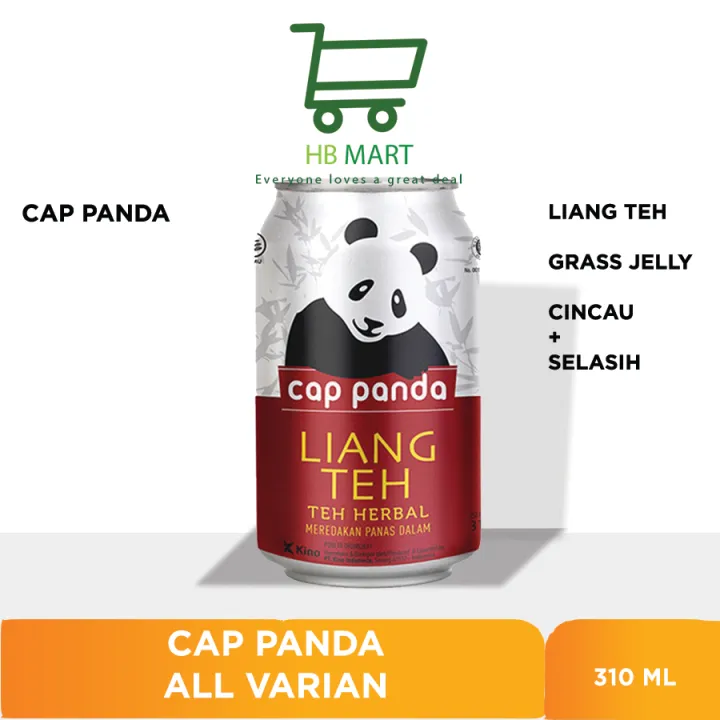 Cap Panda LIANG TEH / GRASS JELLY / SELASIH Kaleng 310 ml Teh Herbal | Lazada Indonesia