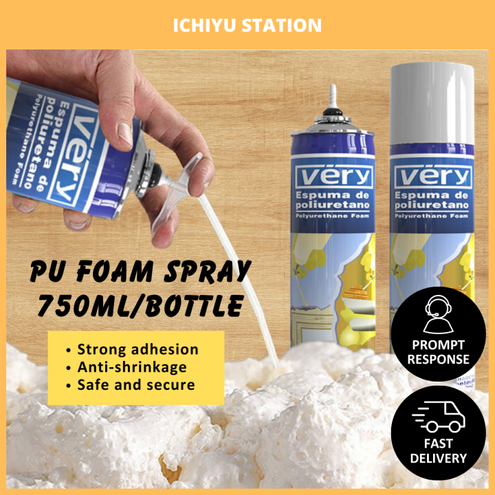 Vira Polyurethane Foam PU Foam Spray Waterproof 750ml Spray Busa untuk Menyumbat Lubang #IS43 ...