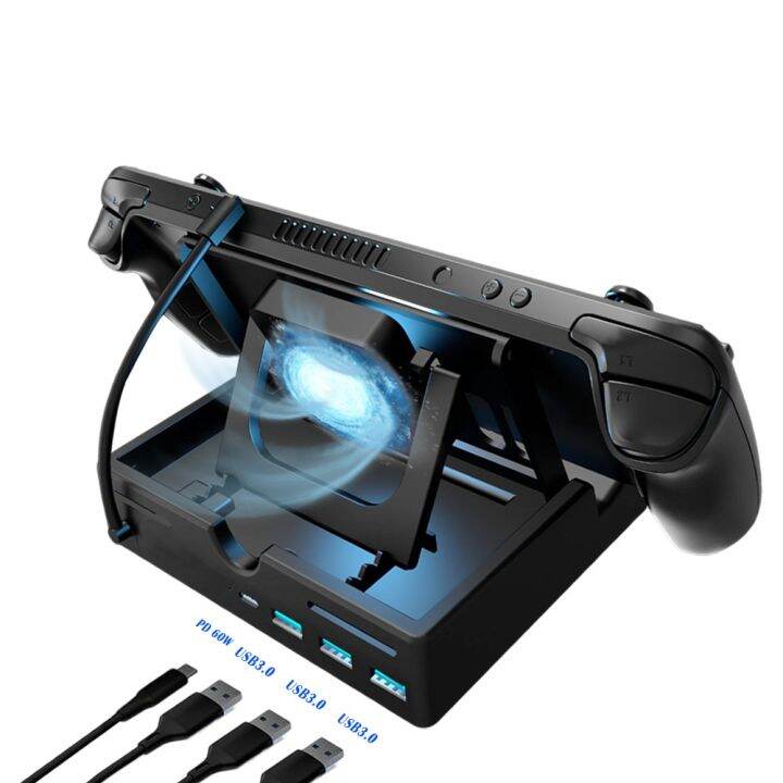 For Steam Deck Radiator Base Noiseless With Blue Light Background Base ...