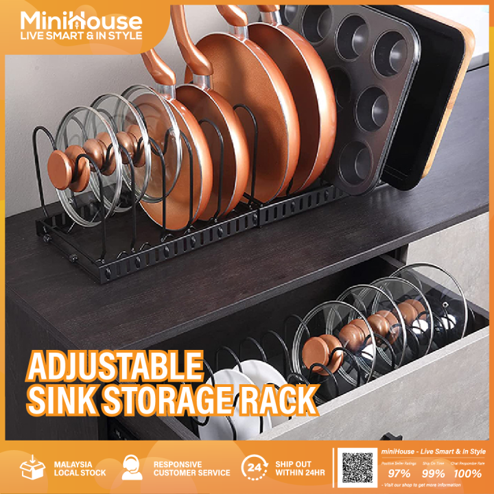 [miniHouse] Pan Pot Organizer, Cabinet Organizer, Kitchen Organizer ...