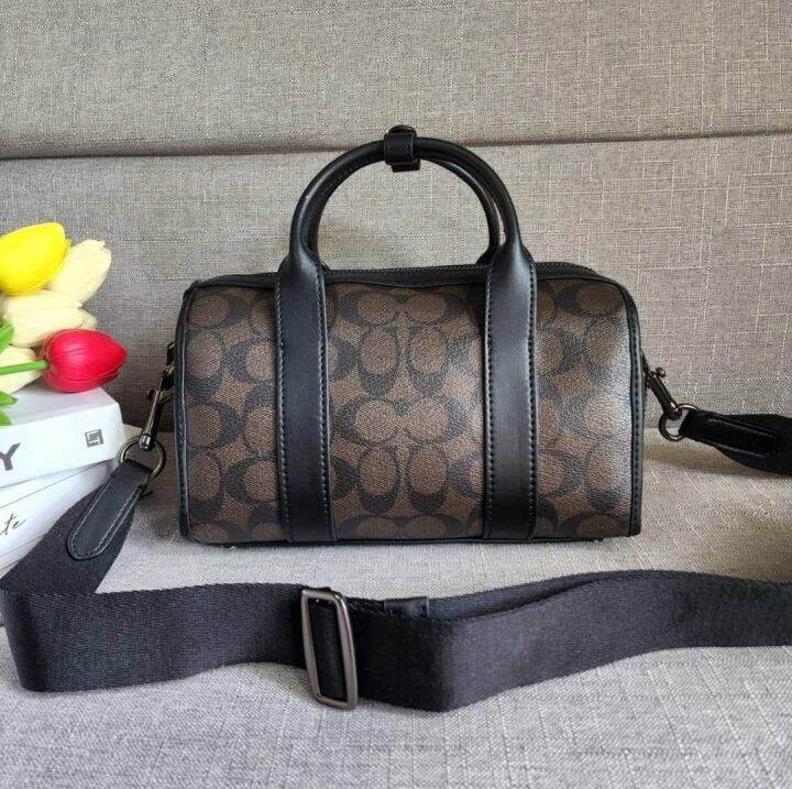 Original Coach Gotham Men's Duffle Bag 24 In Signature Canvas CA186 - Brown | Lazada PH