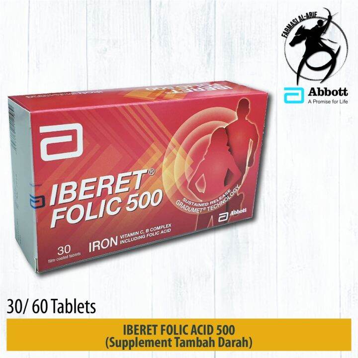 Iberet Folic Acid 500 30's (Supplement Tambah Darah) | Lazada