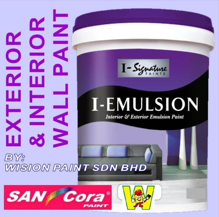 5L SINAR SANCORA I-EMULSION PAINT Interior Wall Matt Paint 5 LITER / Cat Dinding Dalam Rumah ...