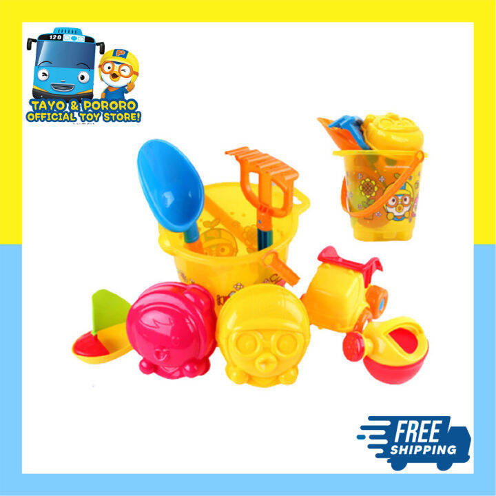 Pororo Sand Bucket, Kids Children Beach Toys Outdoor Bath Play from ...