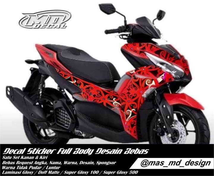 0275 Sticker Decal Yamah AEROX Motif BAtik Dayak - stikker VAriasi ...