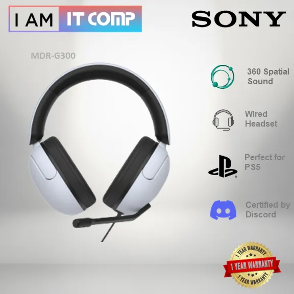 Sony INZONE H3 MDR-G300 Wired Gaming Headset / 360 Spatial Sound / Boom ...