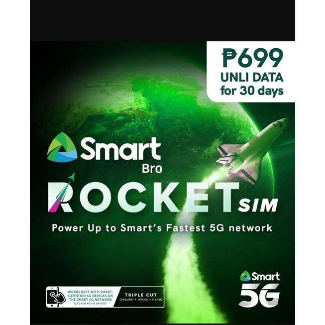 SMART ROCKET SIM WITH 30 DAYS UNLI DATA | Lazada PH