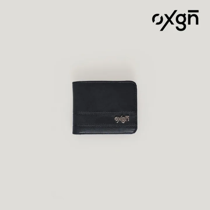 OXGN Bi-fold Wallet With Metal Logo For Men (Black/Coffee) | Lazada PH