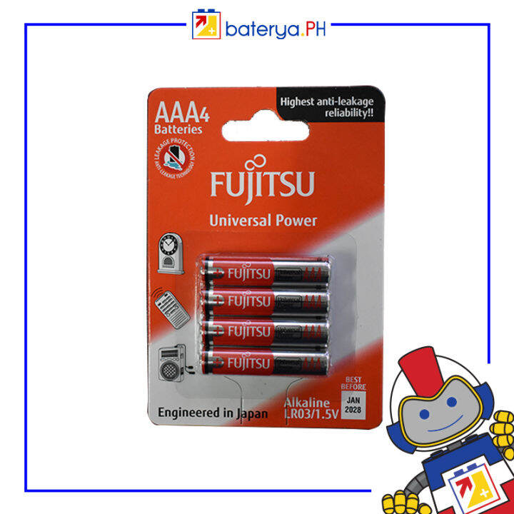 Alkaline AAA LR-03 1.5V (4 pcs / Pack) Fujitsu Battery | Lazada PH