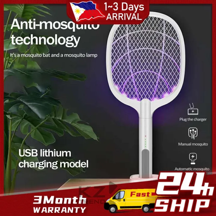 Powerful Rechargeable Electronic Mosquito Insect Bug Fly Zapper Swatter ...