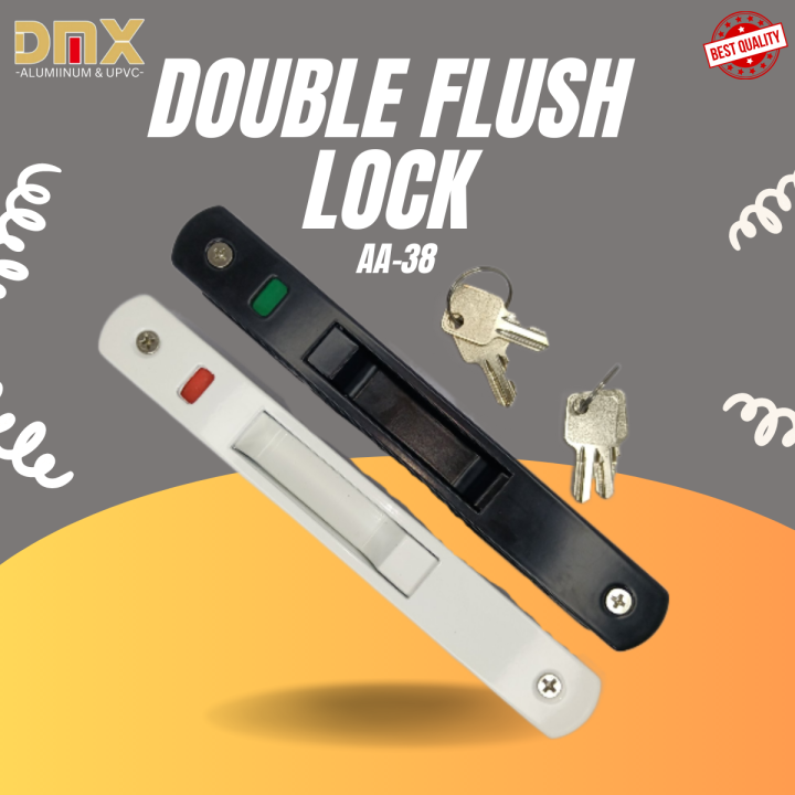 DMX DOUBLE FLUSH LOCK WITH KEY (AA-38) | Lazada PH