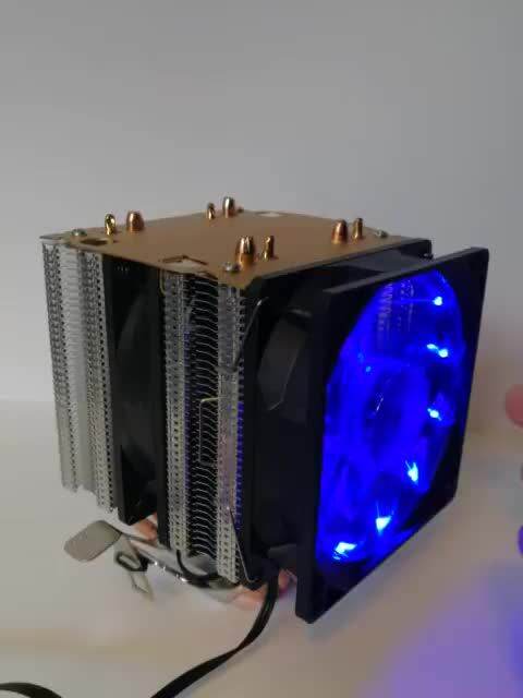 4 Heat Double Tower CPU Radiator Copper Tube 9 CM cpu Fan Is Suitable ...