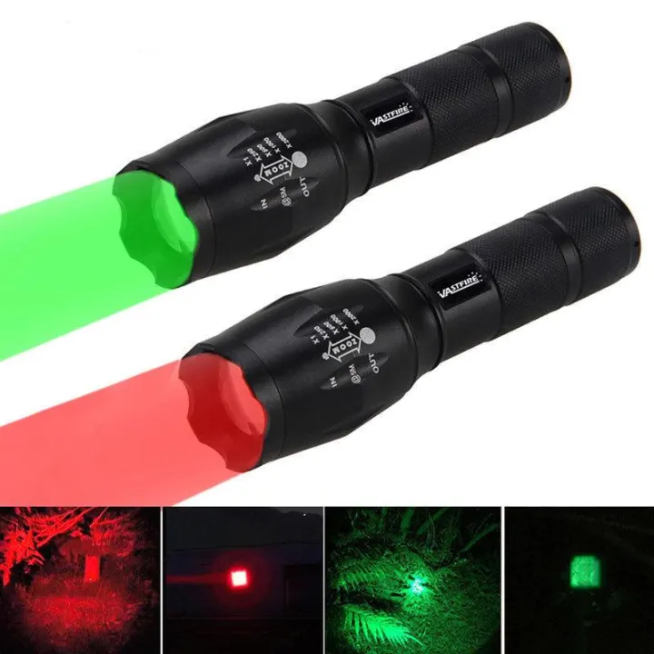 Green/Red Light Flashlight Set 350 Yard Zoomable Flashlight | Lazada PH