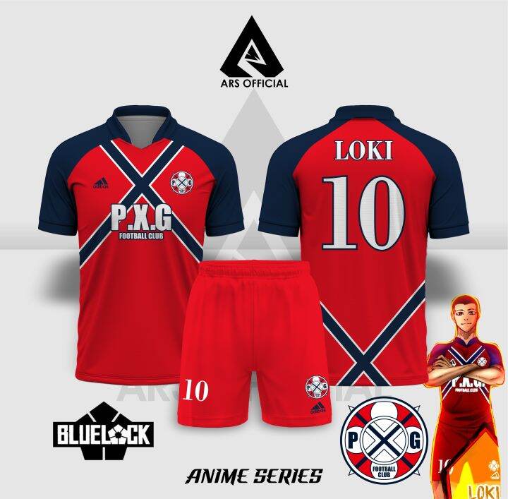 JERSEY FUTSAL & JERSEY SEPAK BOLA PRINTING ARS SERIES ANIME BLUE LOCK ...