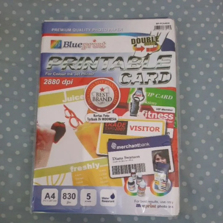 Printable card, Blueprint Card, Kertas pvc bahan id card | Lazada Indonesia