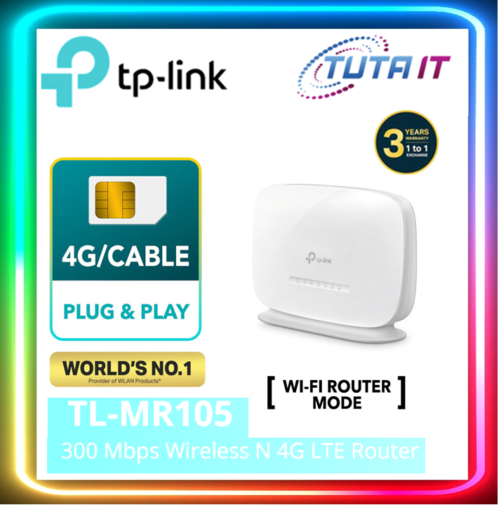 TP-Link TL-MR105 / MR105 300 Mbps Wireless N 4G LTE Router | Lazada