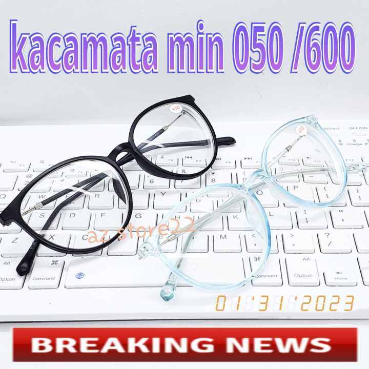 kacamata minus 8146 trend 2023 ova ukuran 050 sd 600 pria wanita ...