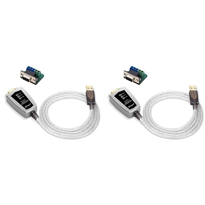 2X DTech USB to RS422 RS485 Serial Port Adapter Cable with FTDI Chipset 5 Position Terminal ...