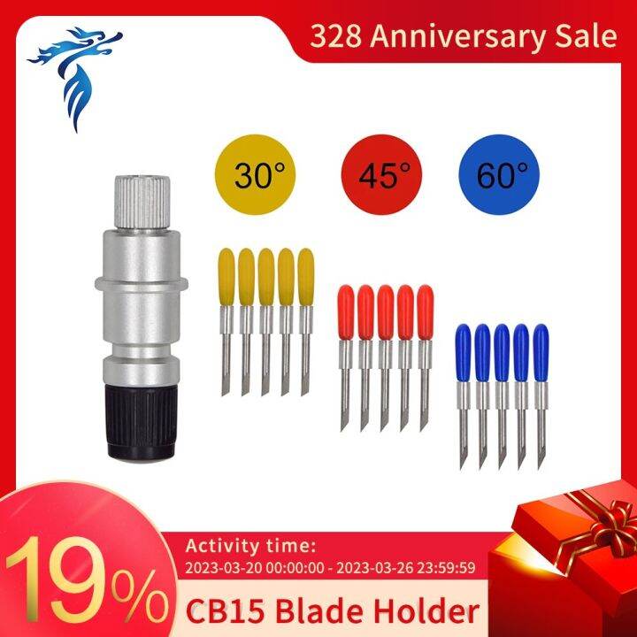 5/10 PCS สำหรับ Graphtec CB15 Plotter ใบมีด 30 45 60 องศาใบมีดตัดไวนิล + 1 ชิ้น CB15 ใบมีดสำหรับ ...