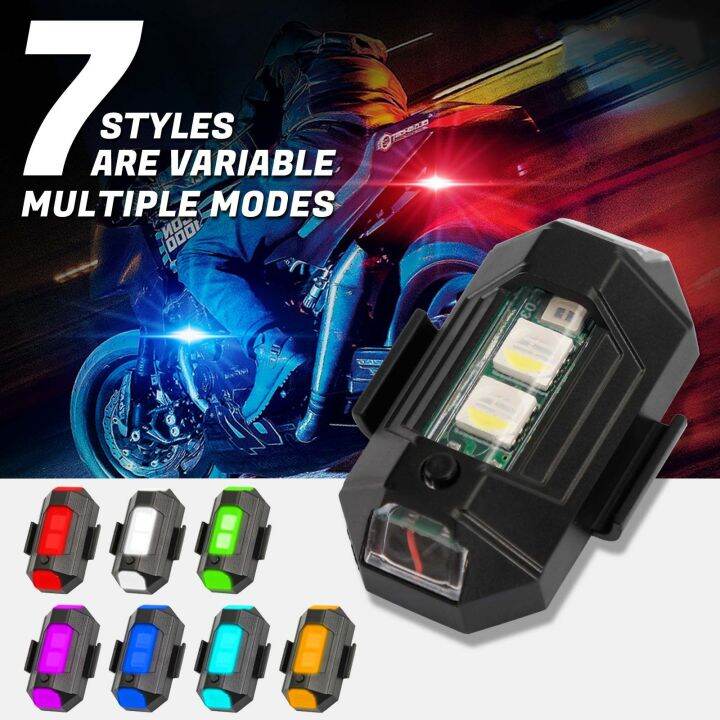 Motorcycle LED Turn Signal Aircraft Strobe Light Flashing Drone ...
