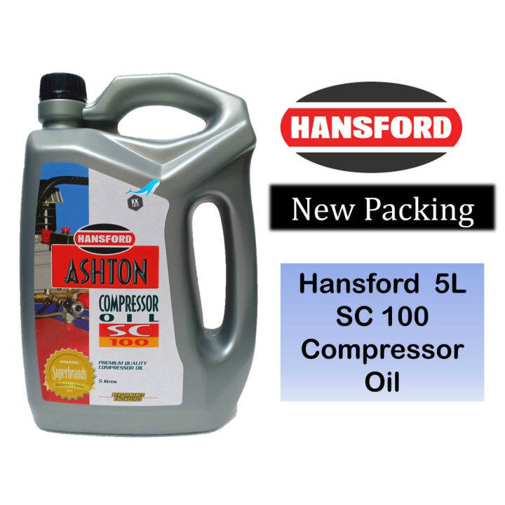 HANSFORD Asthon Air Compressor Oil [5L] with FREE cotton glove | Lazada