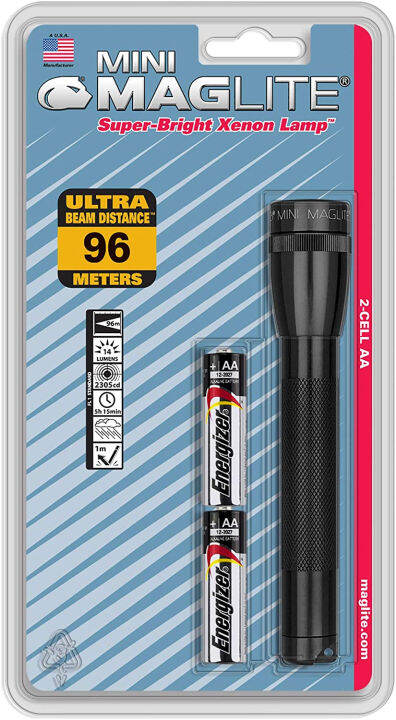Maglite Mini Incandescent 2-Cell AA Flashlight, Black | Lazada PH