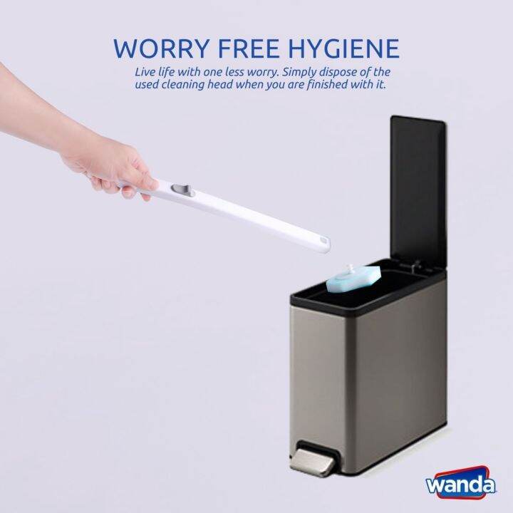 Wanda Toilet Cleaning System Set with FREE 8 Disposable Scrub Pad ...