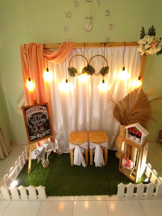 Backdrop lamaran/nikahan simple | Lazada Indonesia
