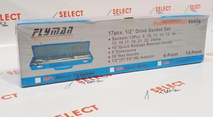 Flyman 17pcs 1/2 dr. Socket Wrench 6pts Original Heavyduty | Lazada PH